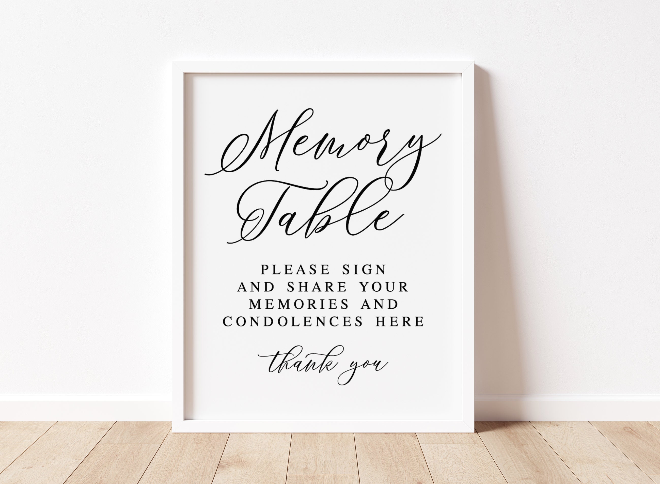 Memory Table Sign Share Your Memories and Condolences Here - Etsy