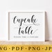 Cupcake Table Sign, Please Take A Cupcake, Wedding SVG Signs, Wedding ...