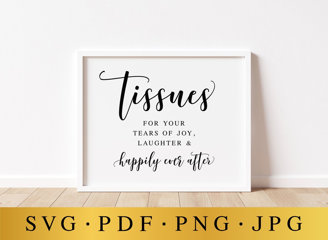 Tissues for Your Tears of Joy, Laughter and Happily Ever After, Wedding ...