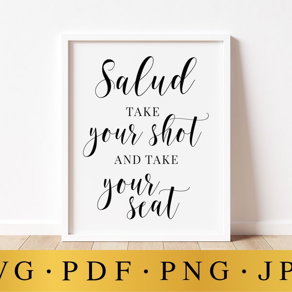 Take a Shot and Take Your Seat Sign - Etsy
