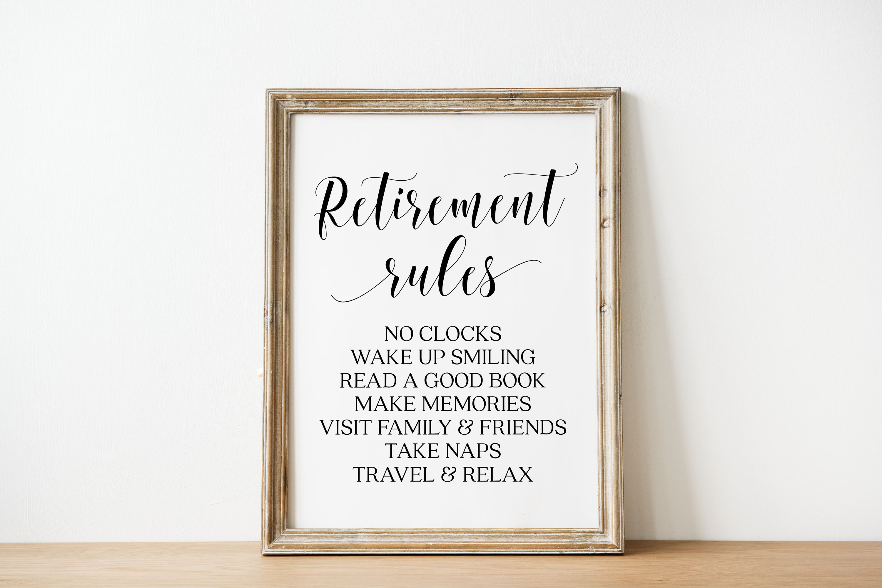 Retirement Rules Sign, Retirement Party Sign, Retirement Signage ...