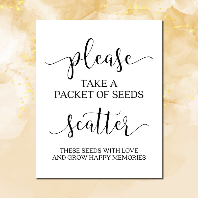 Memorial Seed Packet - Etsy
