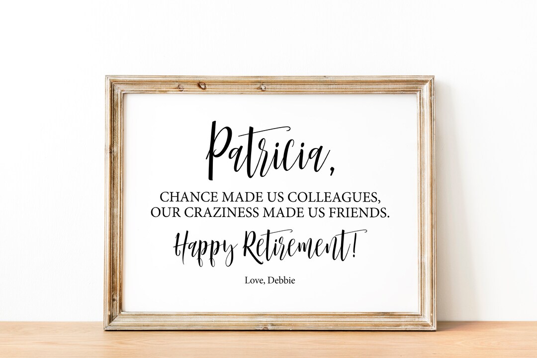 Happy Retirement Sign, Coworker Leaving Gift, Retirement Gift Sign ...