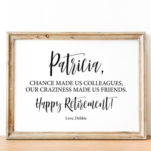 Happy Retirement Sign, Coworker Leaving Gift, Retirement Gift Sign ...