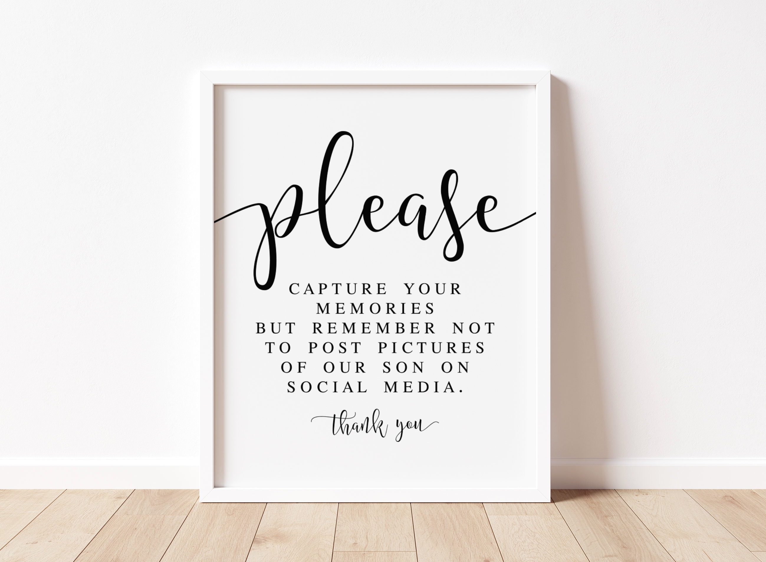 No Photos Sign Unplugged Birthday Sign No Photos of Baby - Etsy