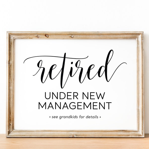 Retired New Management Sign - Etsy