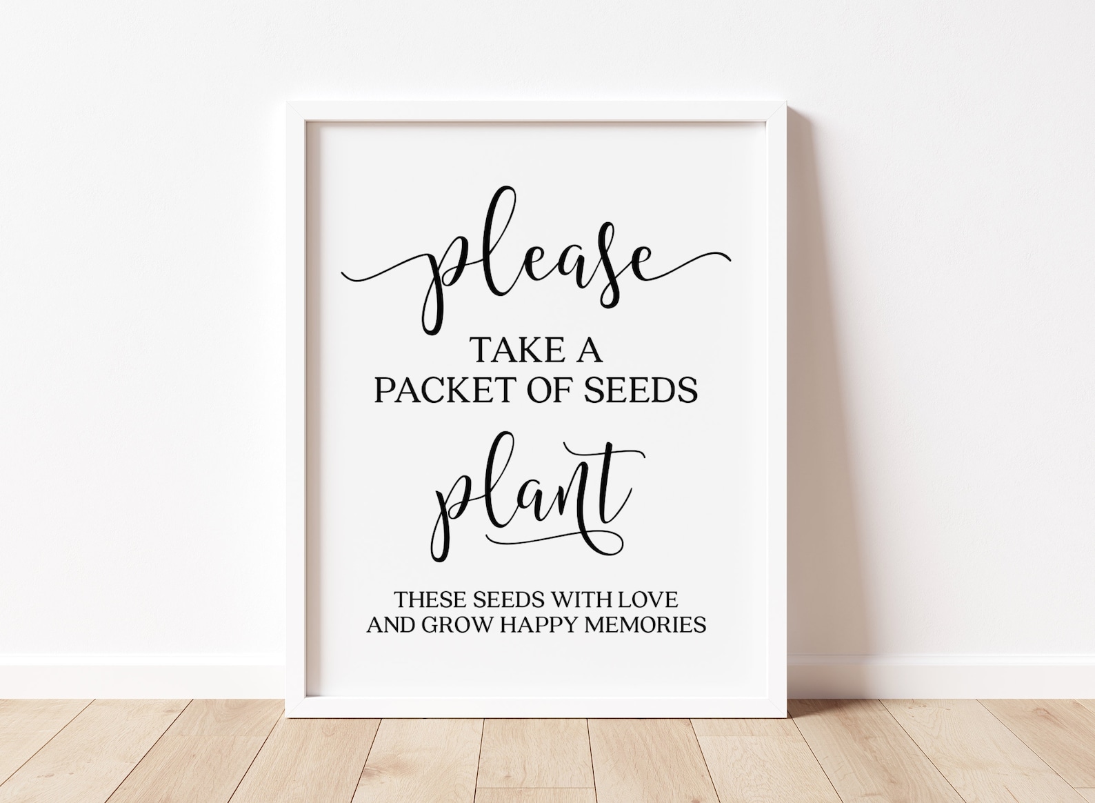 Memorial Seed Packet Sign: Funeral Favor, Plant With Love (digital ...