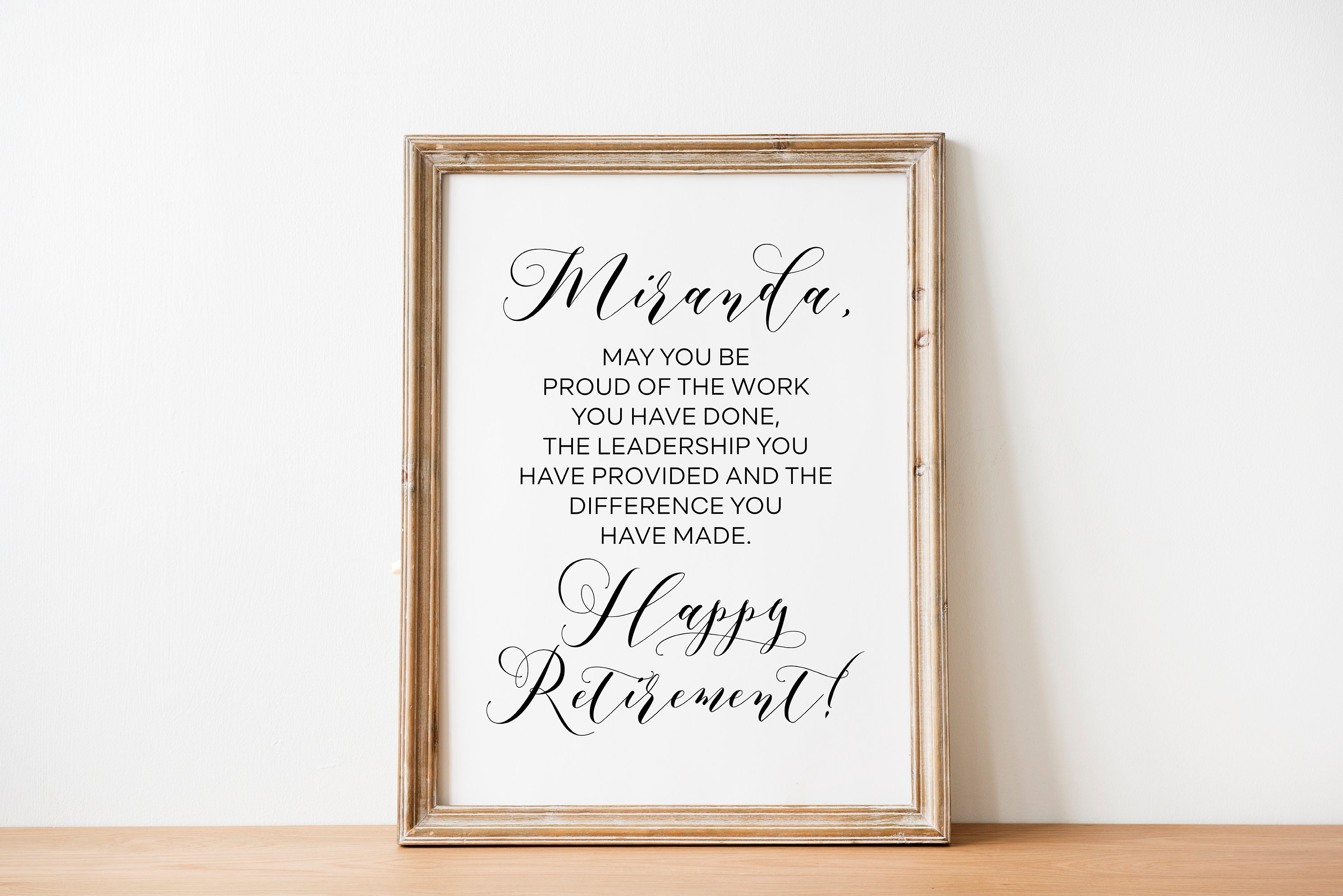 Personalized Retirement Gift Sign: Printable Wall Art (PDF & JPG) - Etsy