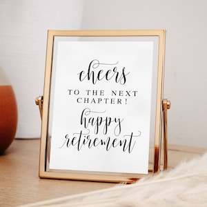 Cheers to the Next Chapter, Happy Retirement, Modern Minimalist ...