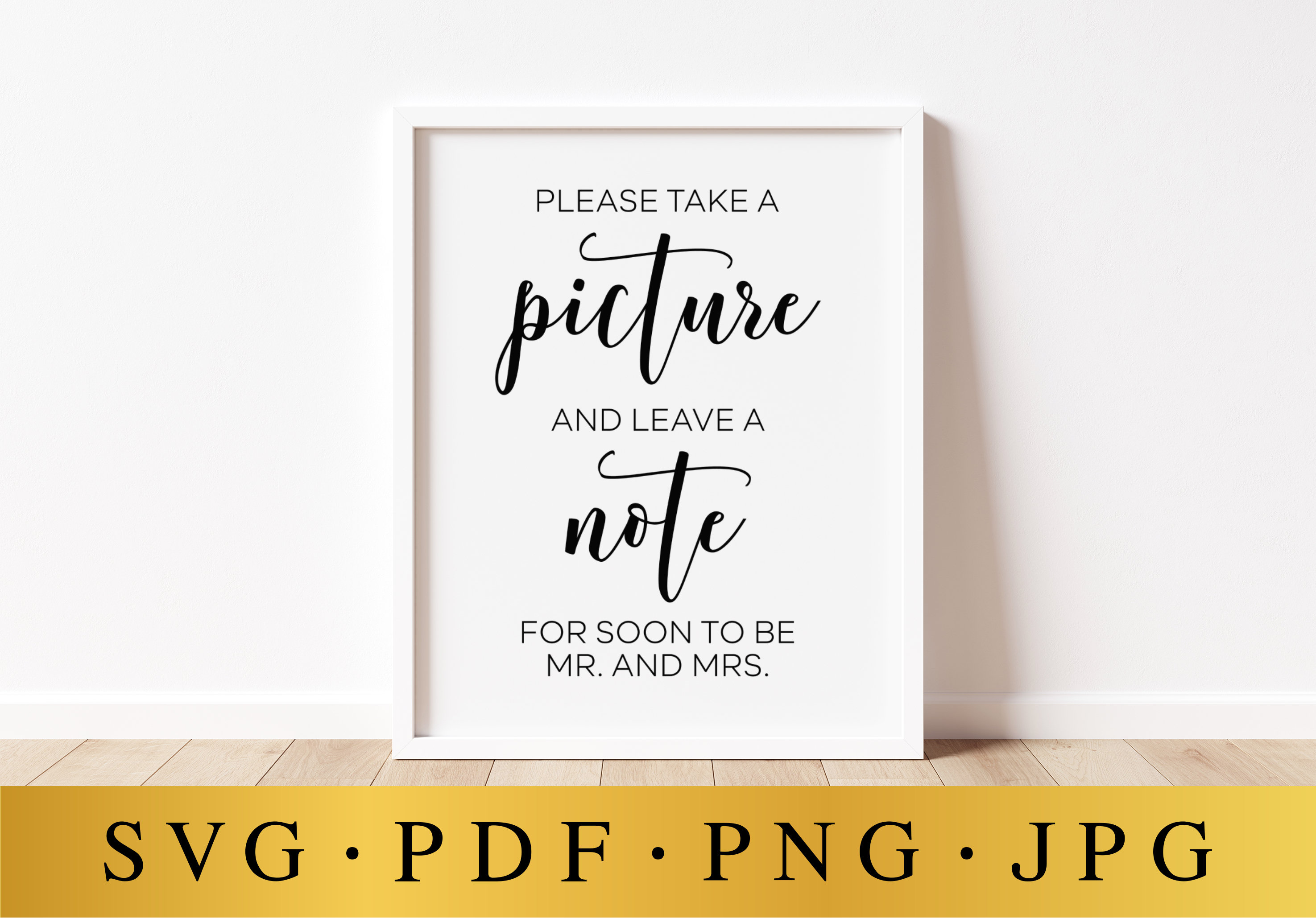 Please Take A Picture and Leave A Note Wedding SVG Signs - Etsy