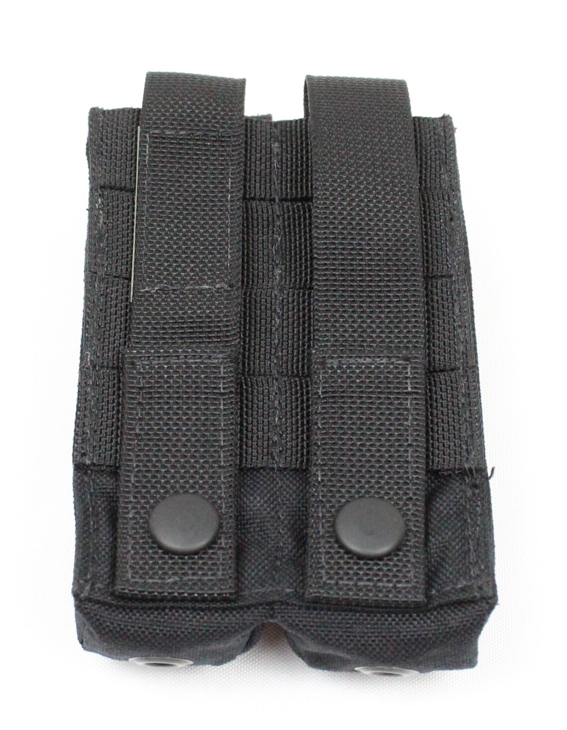 MOLLE Double Pistol Tactical Magazine Pouch Black Fits 9mm .40 .45 ...