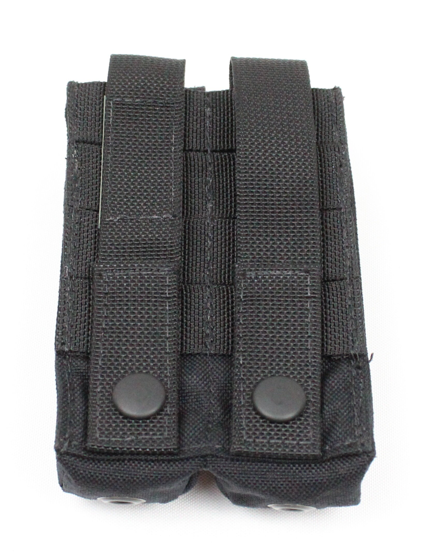 MOLLE Double Pistol Tactical Magazine Pouch Black Fits 9mm .40 .45 ...
