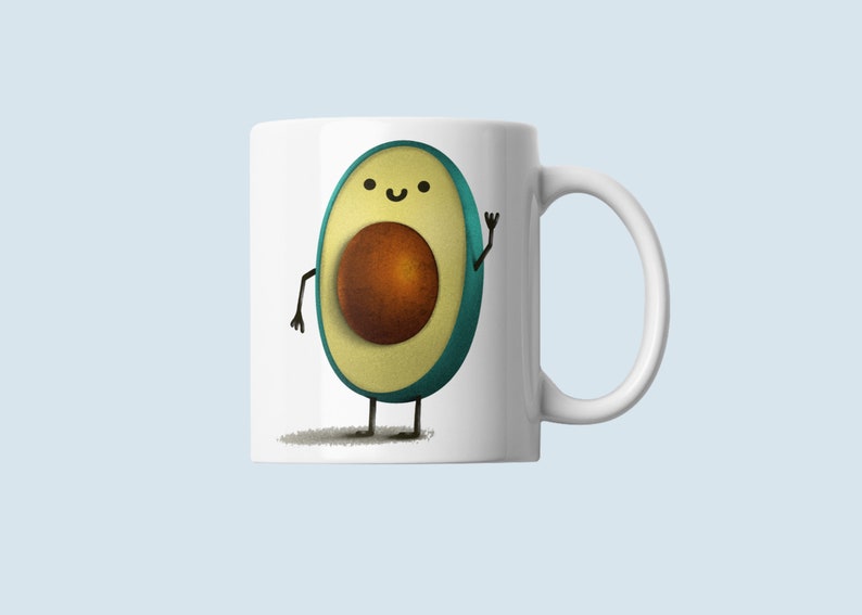 Cute Waving Avocado PNG JPEG Digital Download - Etsy