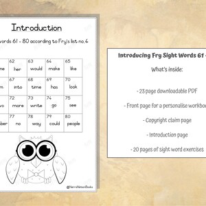 Fry's Sight Words Worksheet PDF for Ages 6-8 | Tracing, Coloring ...