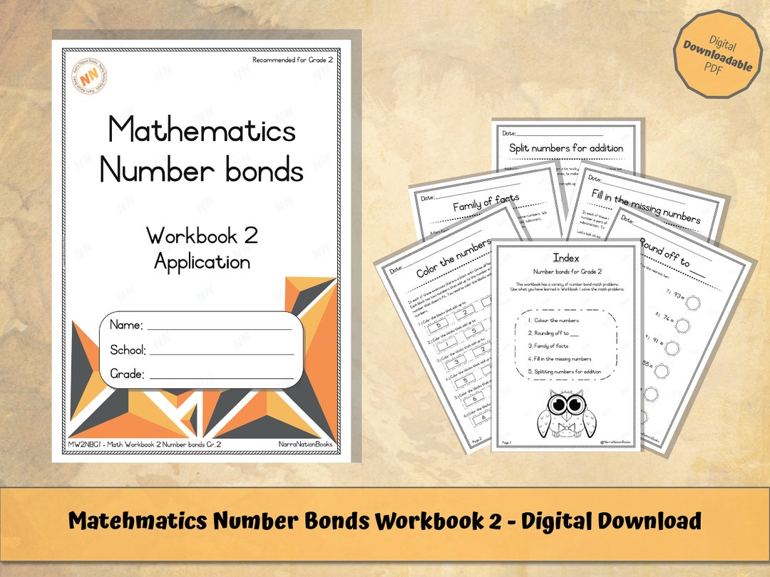 Number Bonds Application Workbook 2 Digital PDF for 1st Grade and 2nd ...
