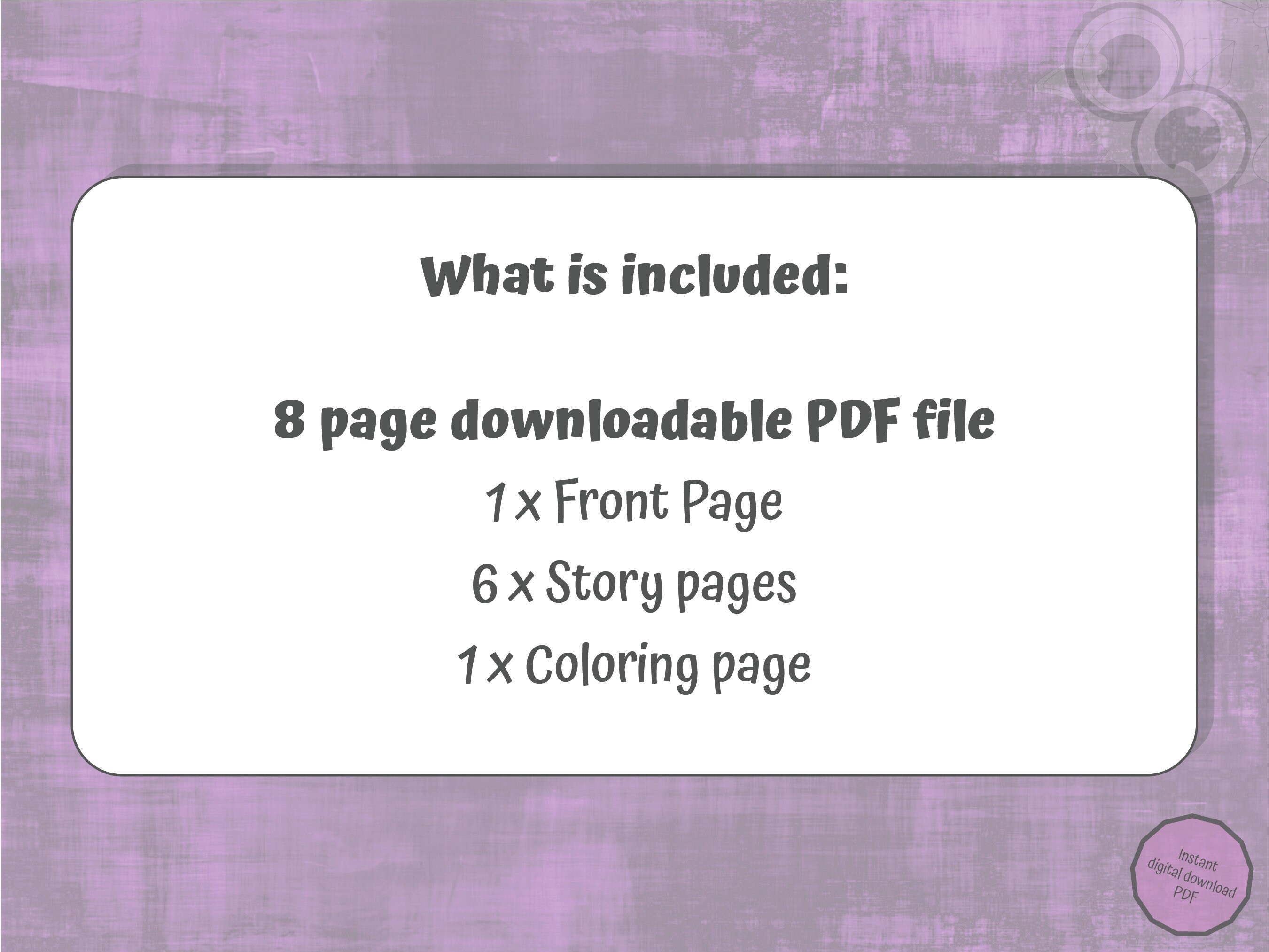 Printable Short Story Booklet With Free Pdf Coloring Page, for 2nd ...