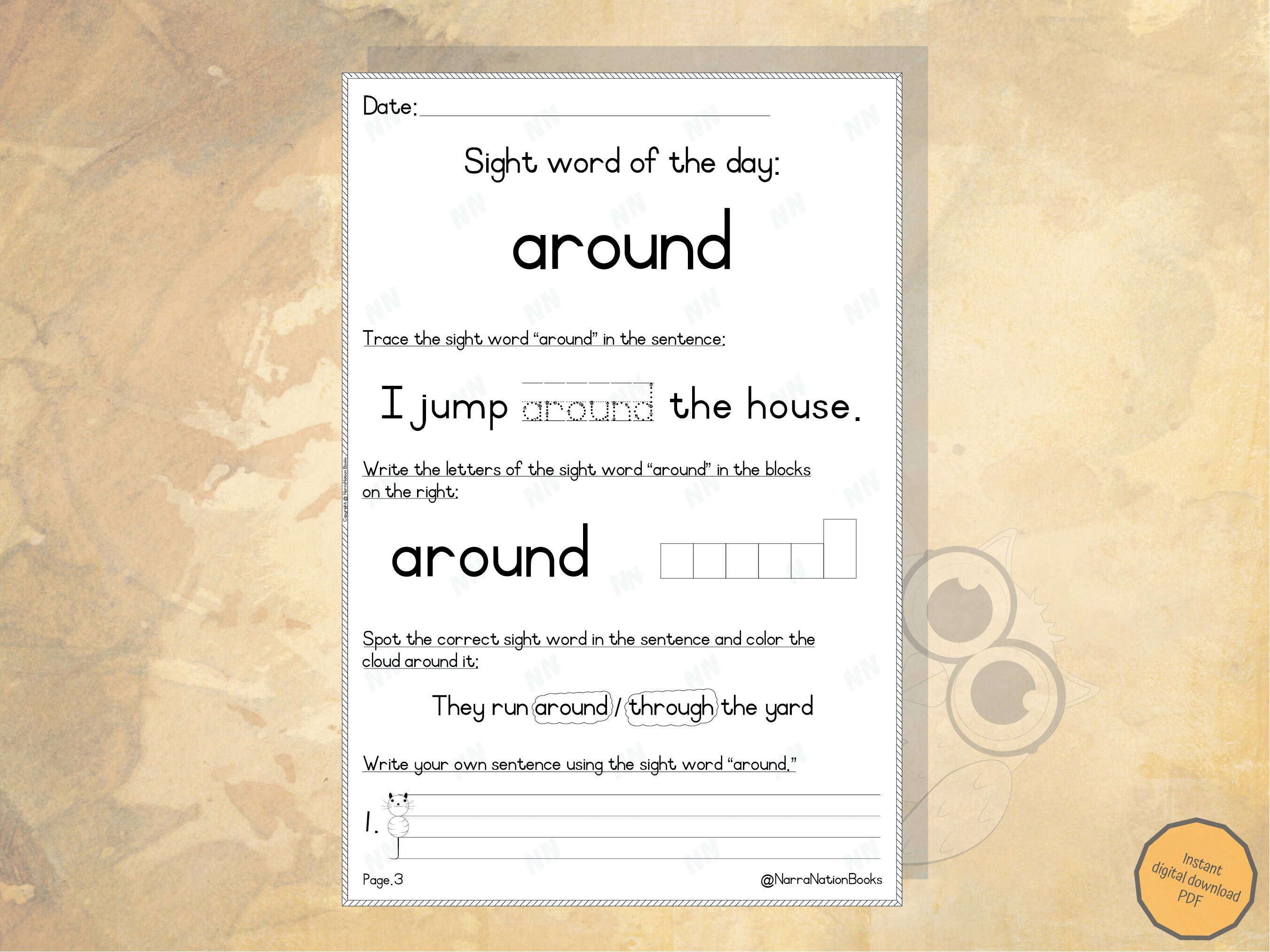 Dolch Sight Words Printable Worksheets for Grade 2 Learners - Etsy