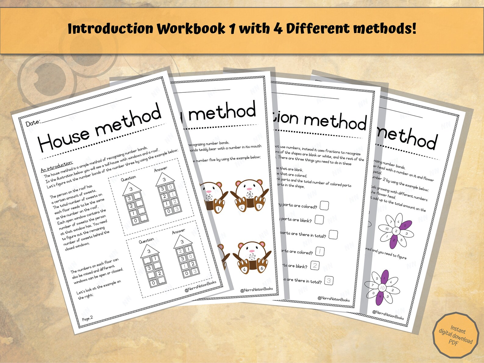 Mathematics Number Bonds Worksheet Bundle 2 Digital PDF - Etsy