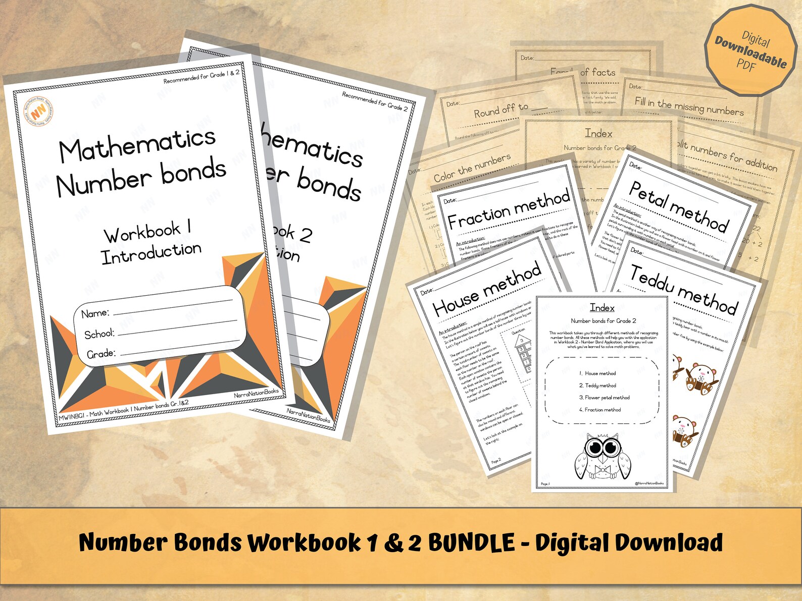 Mathematics Number Bonds Worksheet Bundle 2 Digital PDF - Etsy