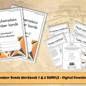 Mathematics Number Bonds Worksheet Bundle 2 Digital PDF Printables for ...