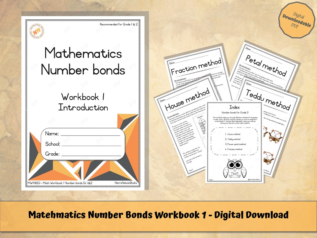 Number Bonds Intro Worksheet PDF | Ages 6-8 | 4 Methods & Practice Pages | Workbook 1 of 2 for ...