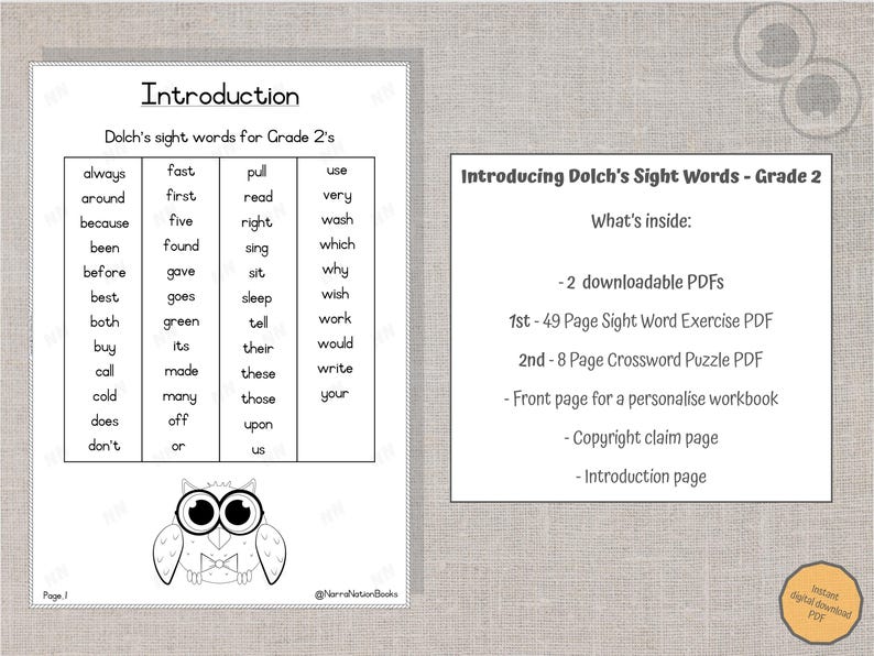 Grade 2 Dolch Sight Words Worksheets | Tracing, Coloring, Sentences ...
