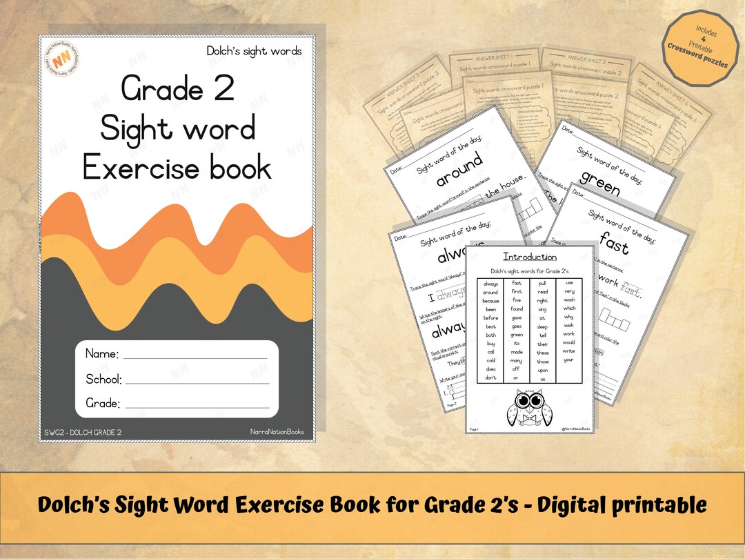 Dolch Sight Words Worksheet PDF for Grade 2| Tracing, Coloring ...