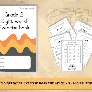 Dolch Sight Words Printable Worksheets for Grade 2 Learners - Etsy