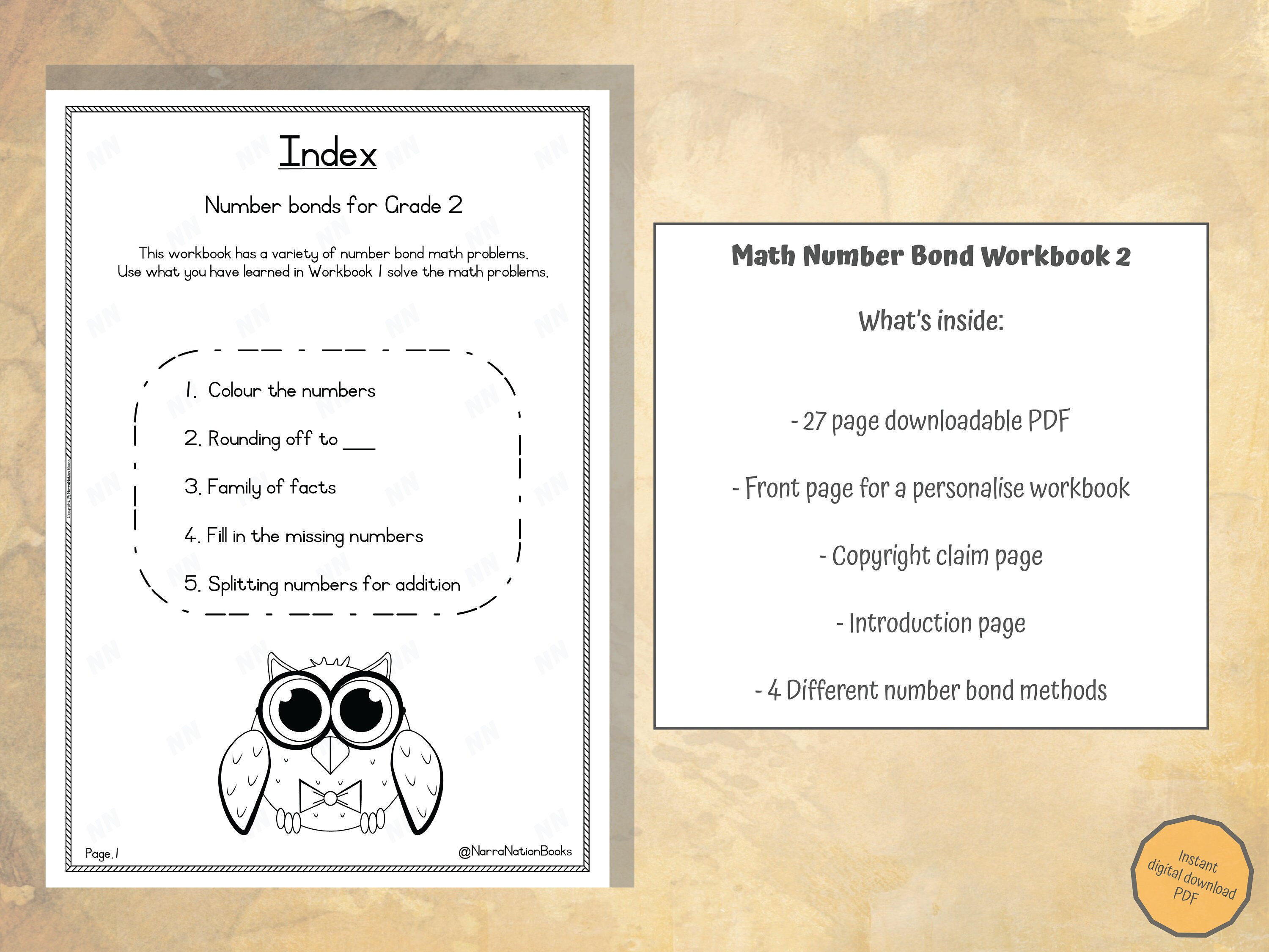 Number Bonds Application Workbook 2 Digital PDF for 1st Grade and 2nd ...