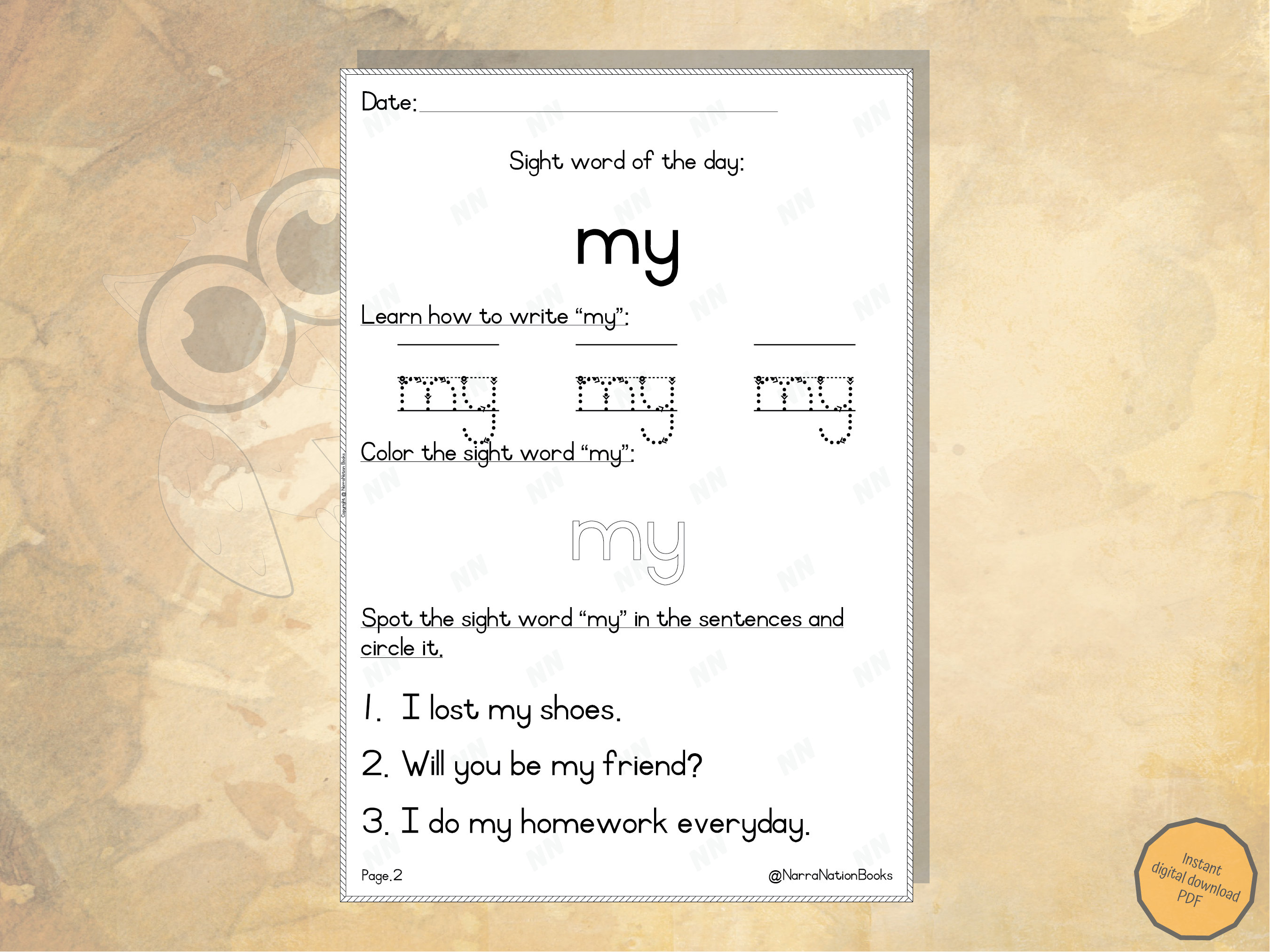 Fry's Sight Words Worksheet PDF for Ages 6-8 Tracing, Coloring ...