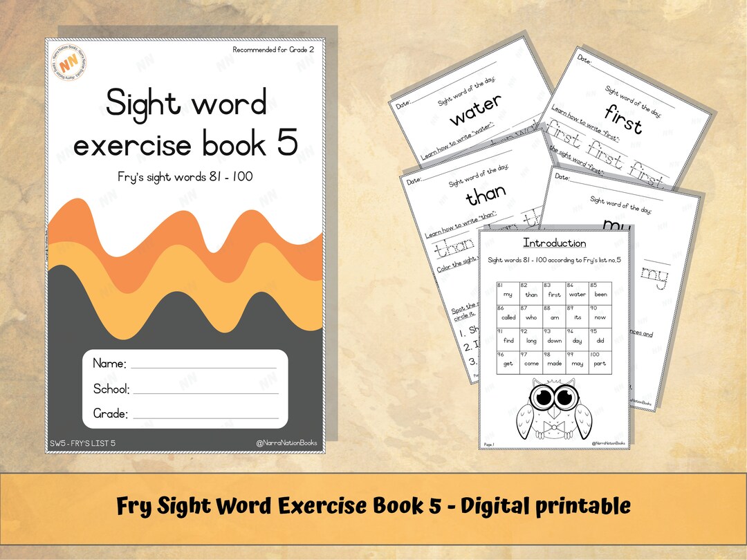Fry Sight Words Worksheet: Tracing, Coloring, Spotting (PDF Download ...