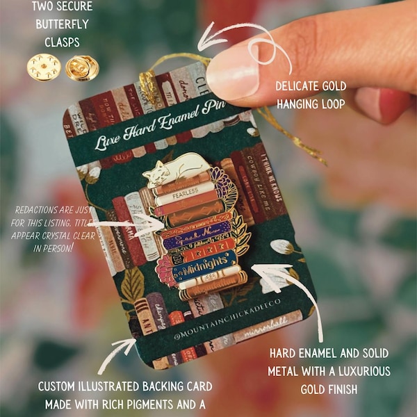 Book Enamel Pins - Etsy
