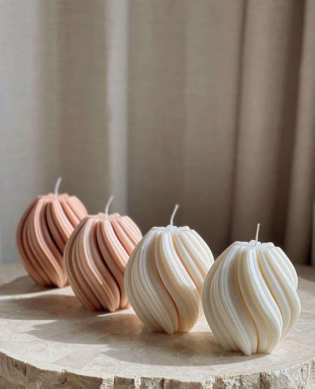 Lucerna Swirl Small Candle - Swirl Candle - Abstract Candle - Soy Wax ...