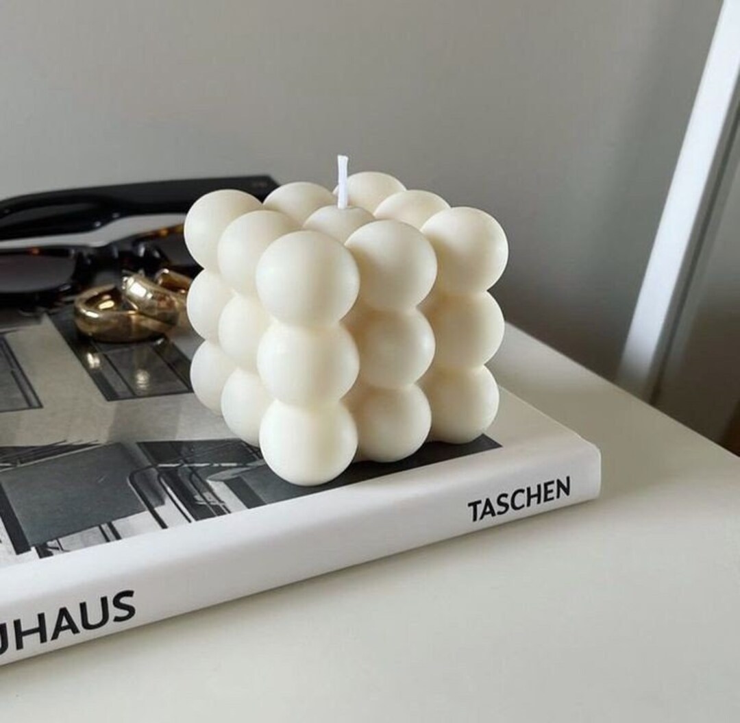 Lucerna Cube Bubble Candle - Bubble Candle - Soy Wax Cube Bubble Candle ...