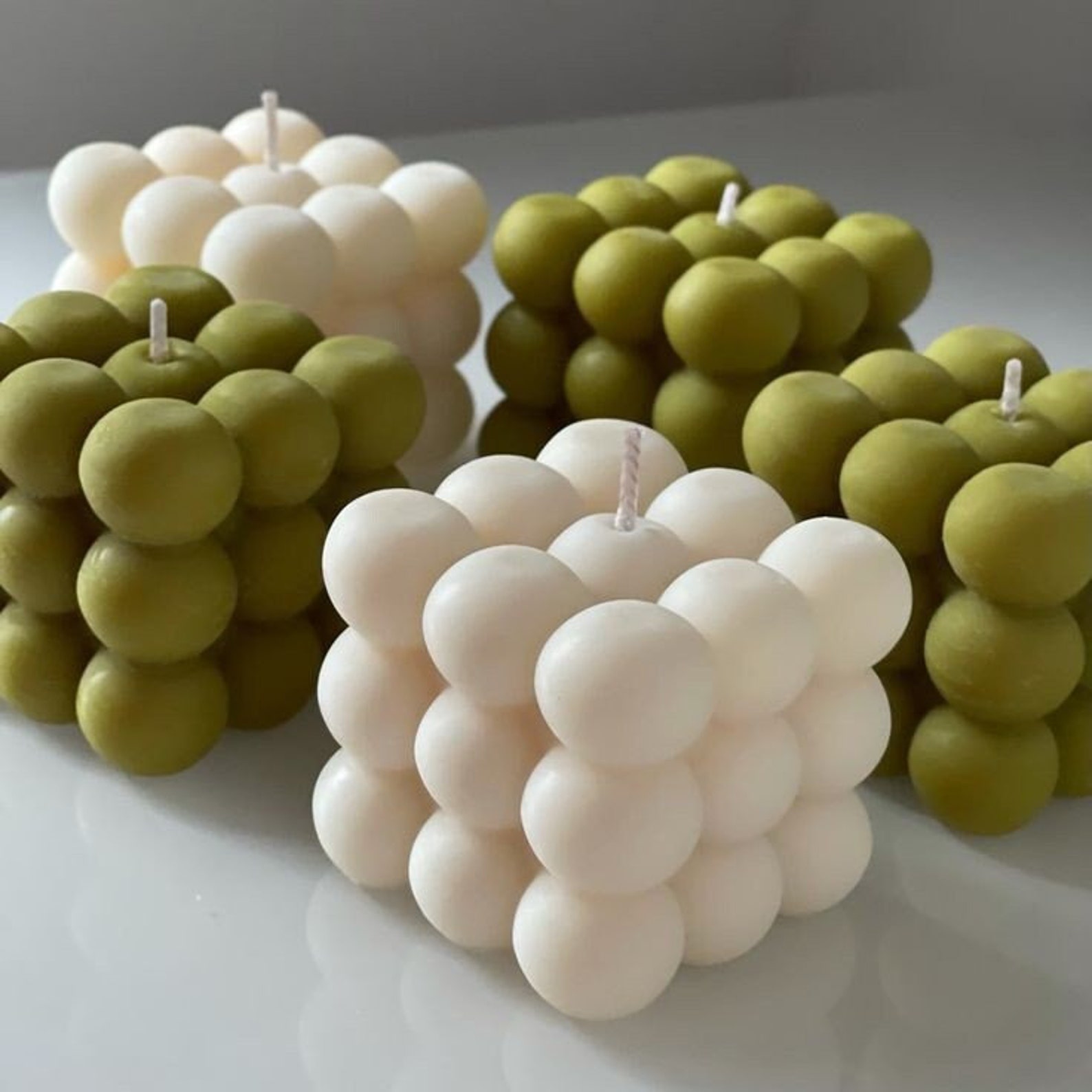 Lucerna Cube Bubble Candle - Bubble Candle - Soy Wax Cube Bubble Candle ...