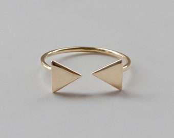 14k Solid Gold Premium Twined Infinity Ring Minimalist Ring Real Gold ...