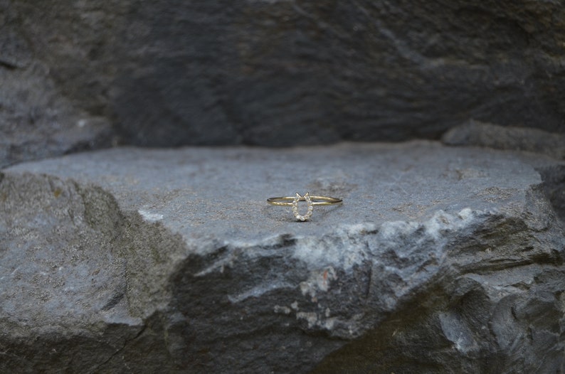 14k Solid Gold Premium Good Luck Ring Minimalist Ring Real - Etsy