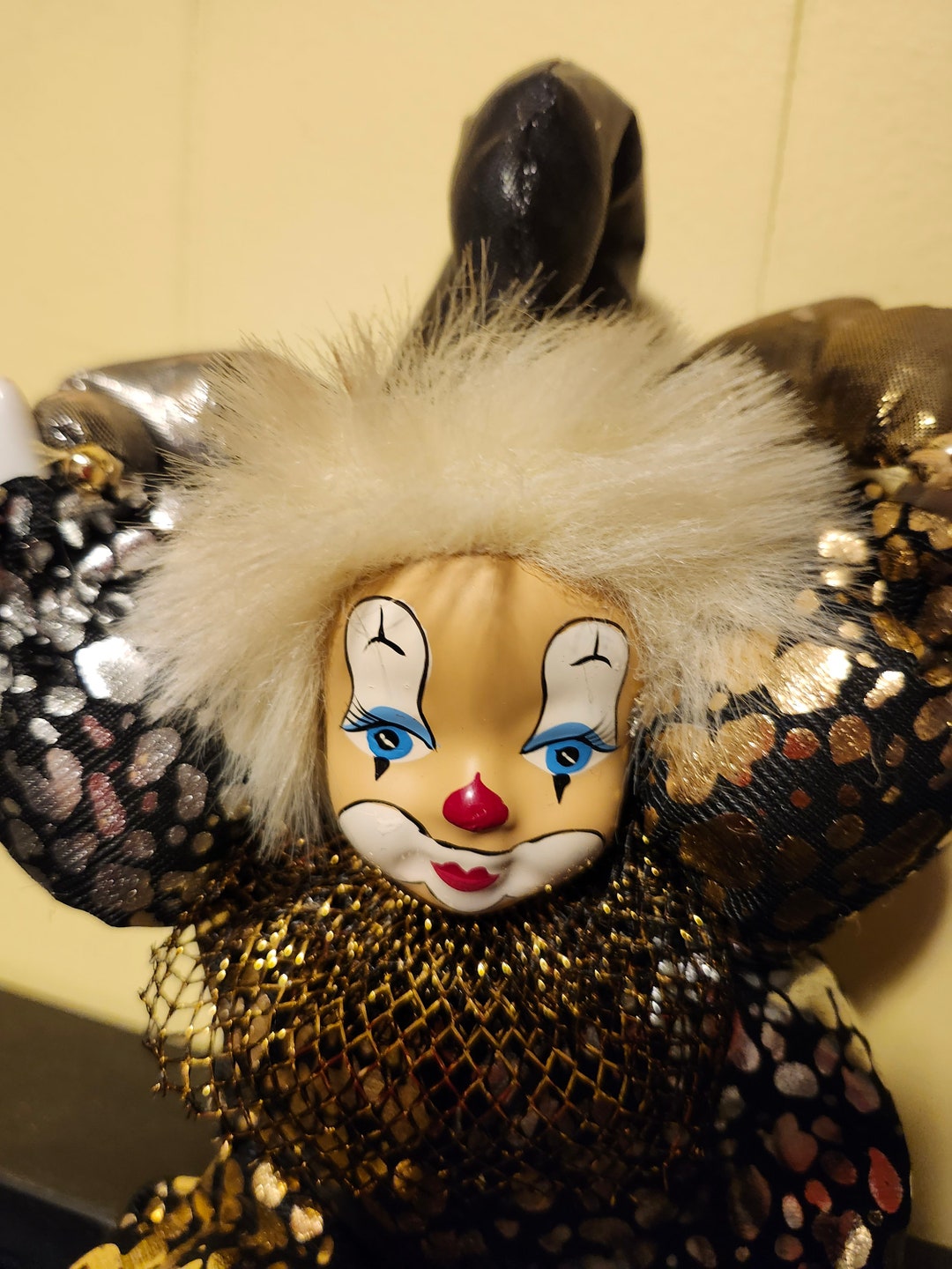 Black/silver and Gold Clown - Etsy