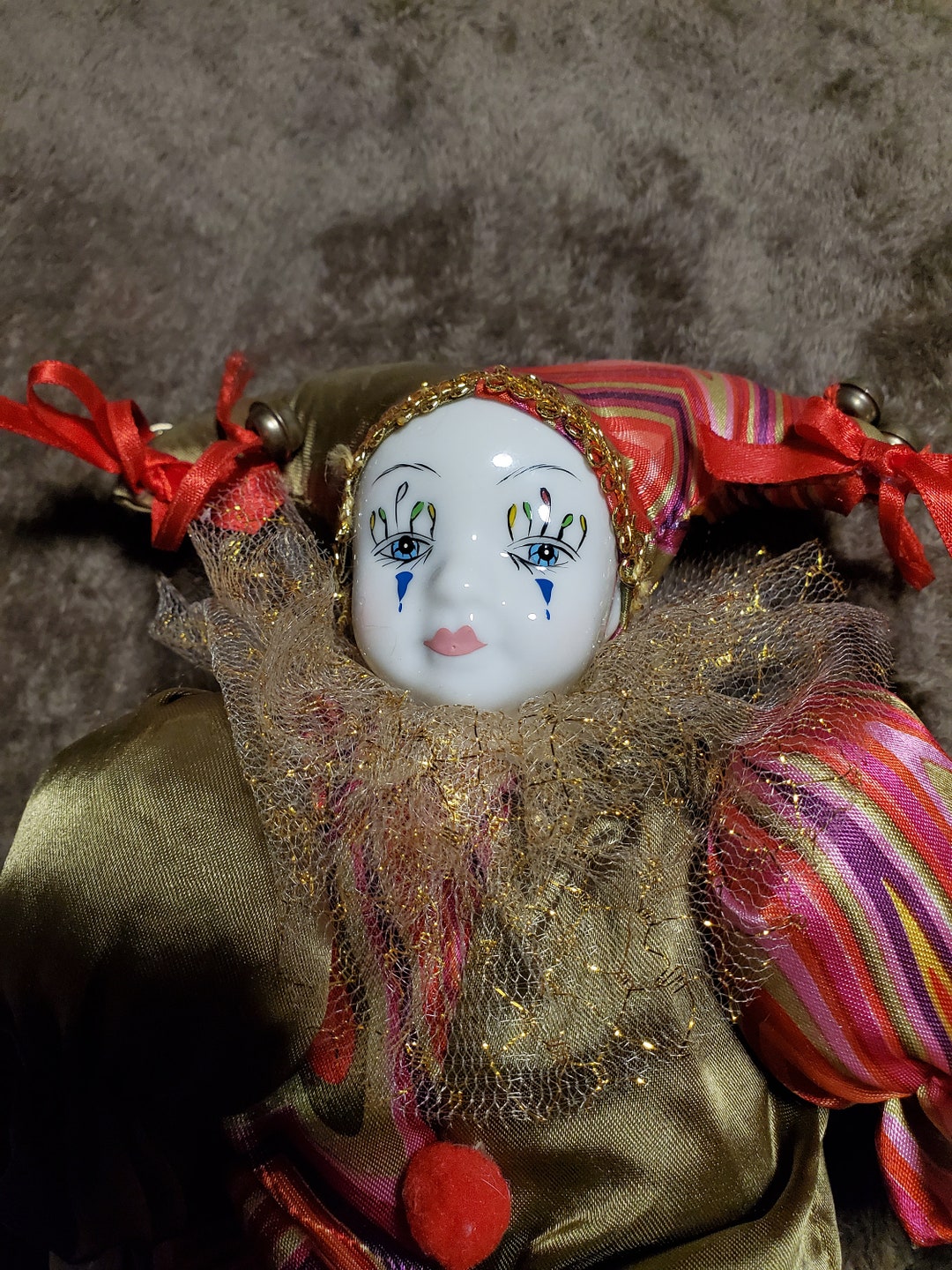 Green and Multi Colored Jester - Etsy