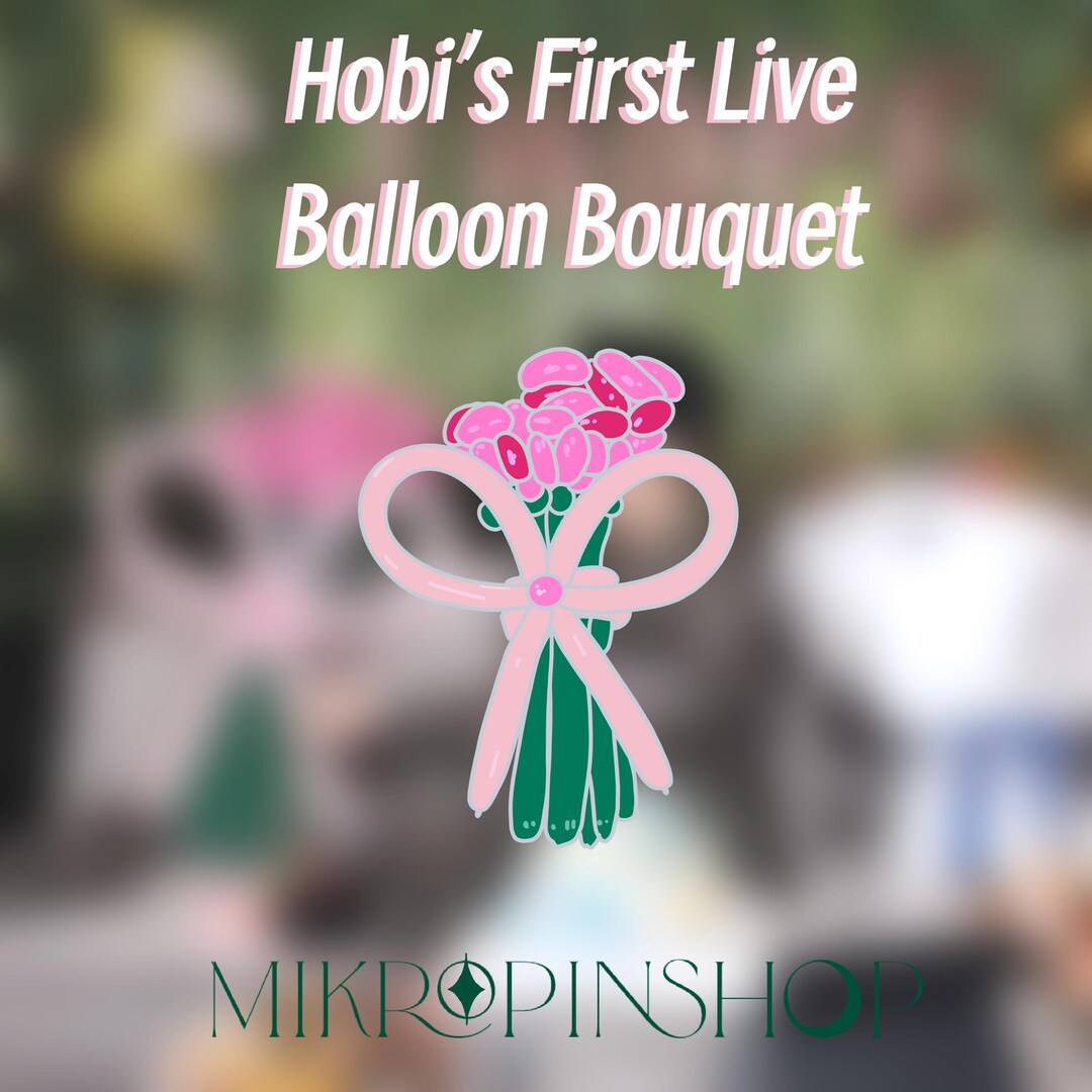 PREORDER IN PRODUCTION Hobi's Balloon Flowers Hard Enamel Pin Jhope Bts ...