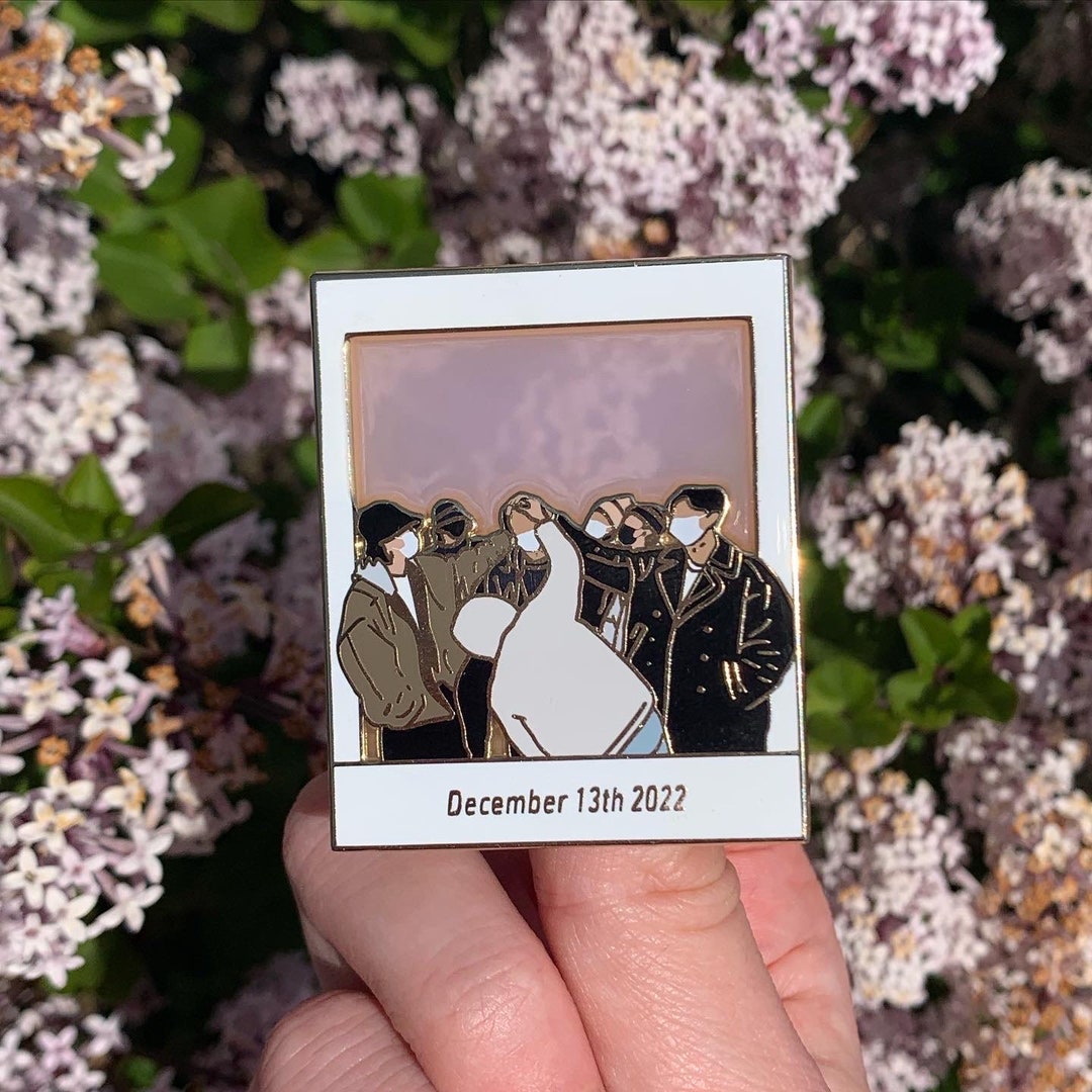 Forever Artist Hard Enamel Pin | BTS Jin Military Enlistment Polaroid ...