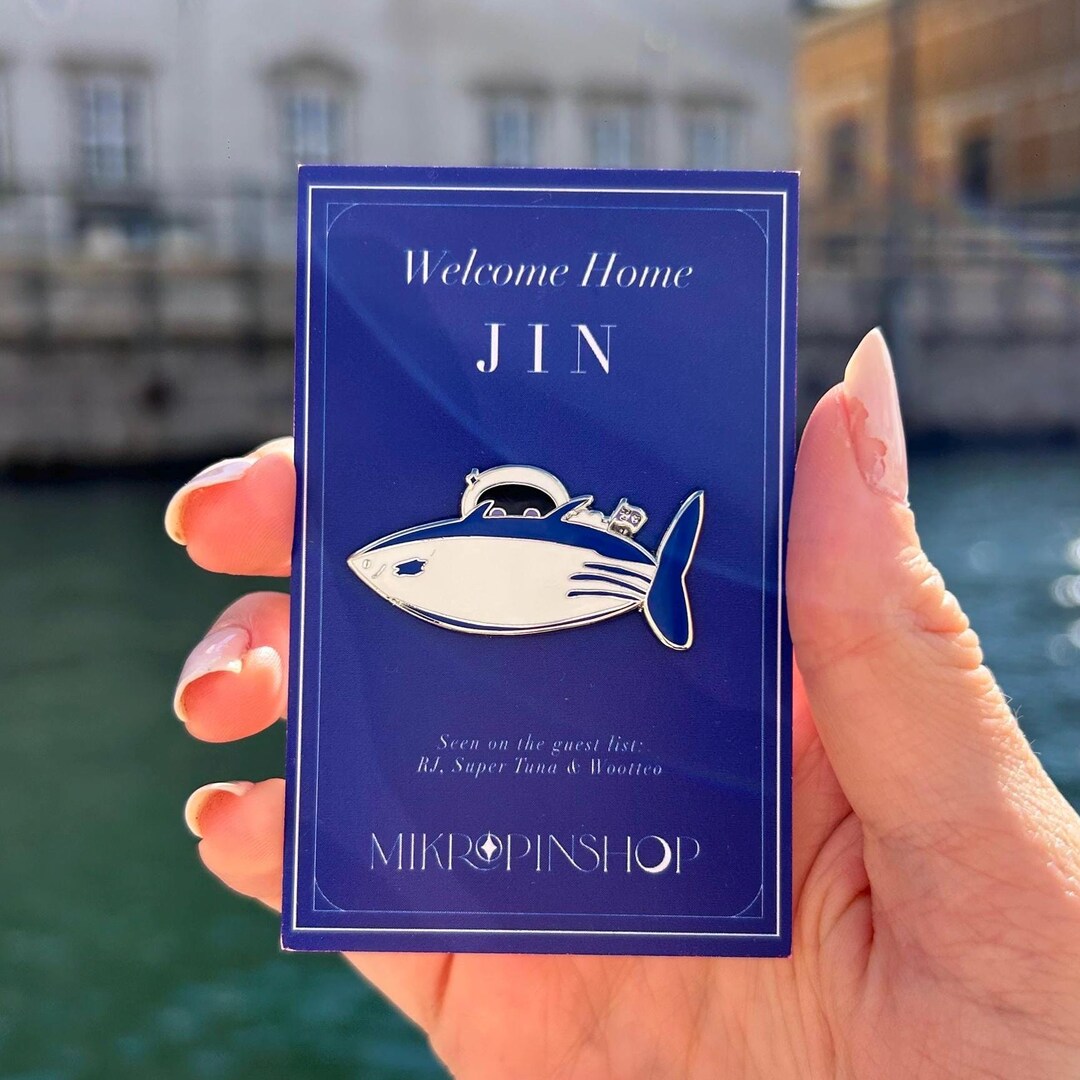Super Tuna Hard Enamel Pin Jin BTS RJ & Wootteo Welcome Jin Home - Etsy