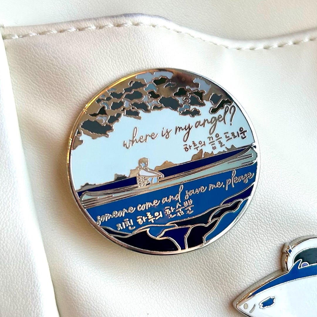 Blue & Grey Enamel Pin | BTS V Taehyung | in the Soop Hard Enamel Pin ...