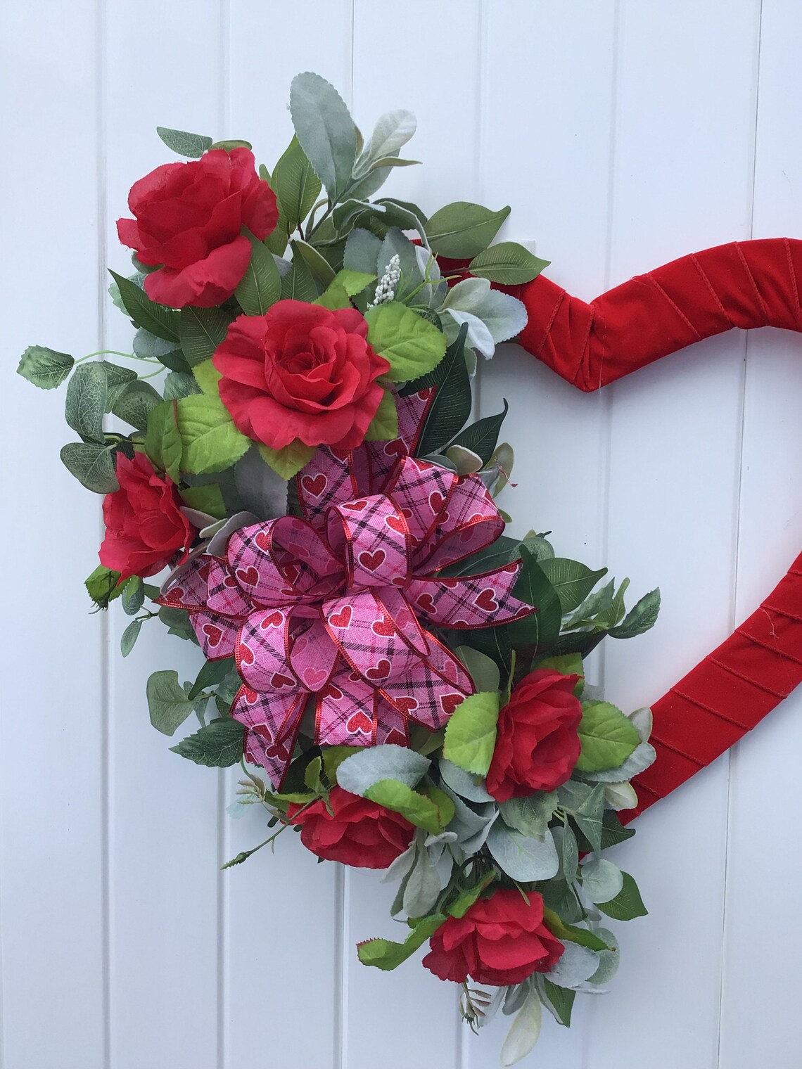Heart Wreath Valentine's Day Wreath Valentine's Door - Etsy