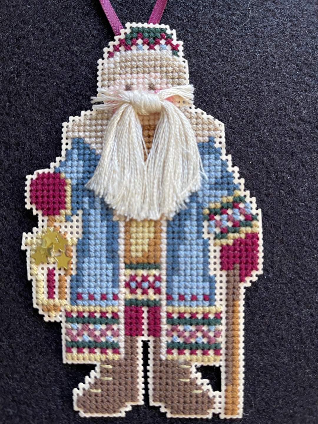 Grandfather Frost Cross Stitch Ornament - Etsy
