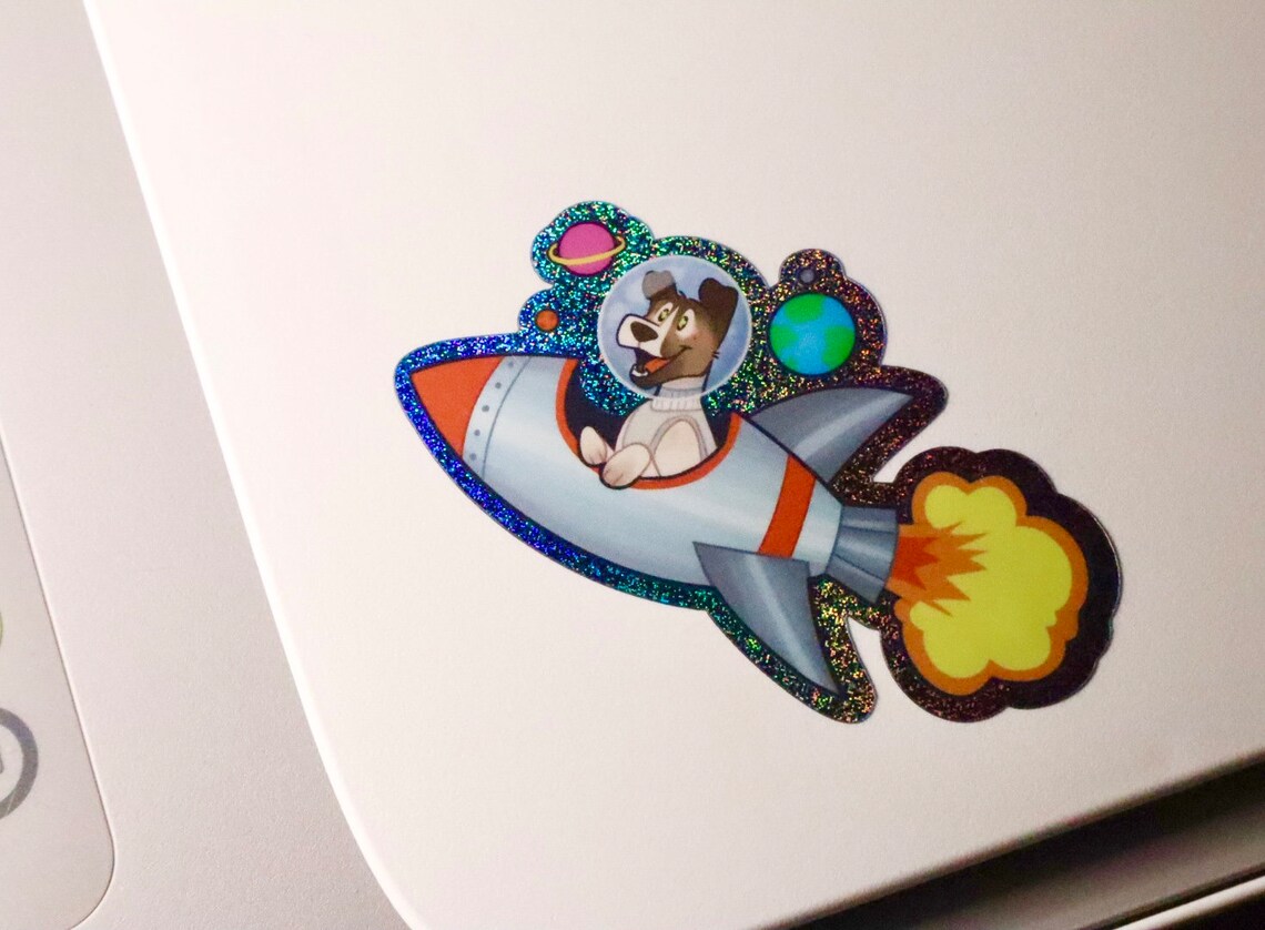 Laika the Space Dog Sticker Cartoon Chibi - Etsy