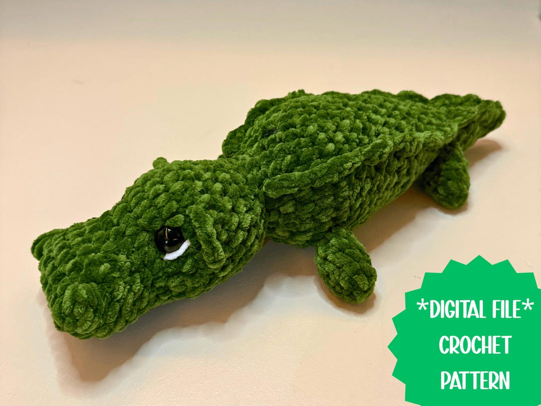 Alligator Crochet Pattern- No Sew Crochet Amigurumi Pattern- Cute ...