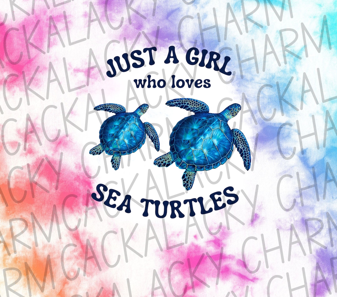 Just A Girl Who Loves Sea Turtles PNG 20 Oz Tumbler Design - Etsy
