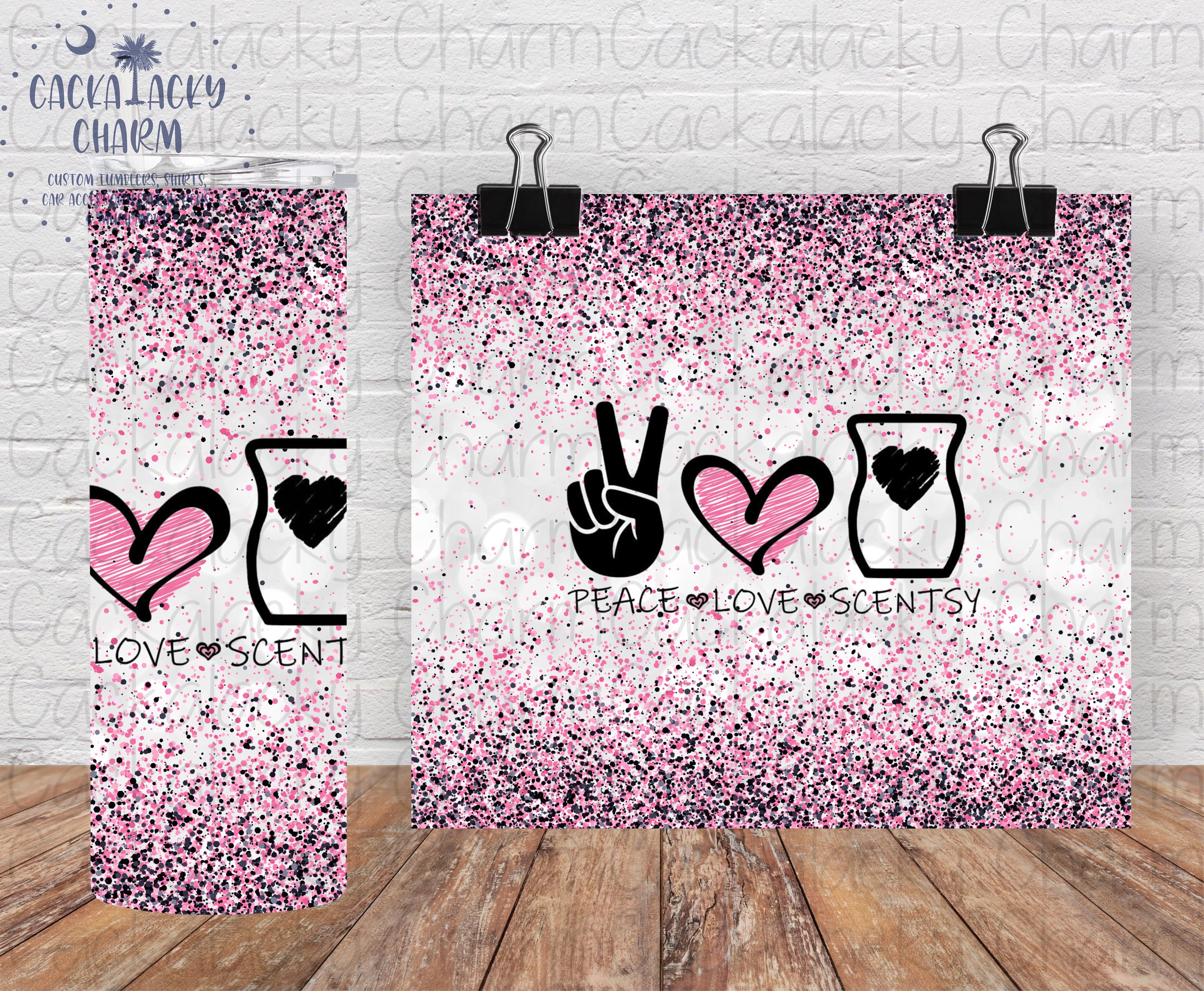 Peace Love Scents Pink 20oz Straight PNG Tumbler Design - Etsy