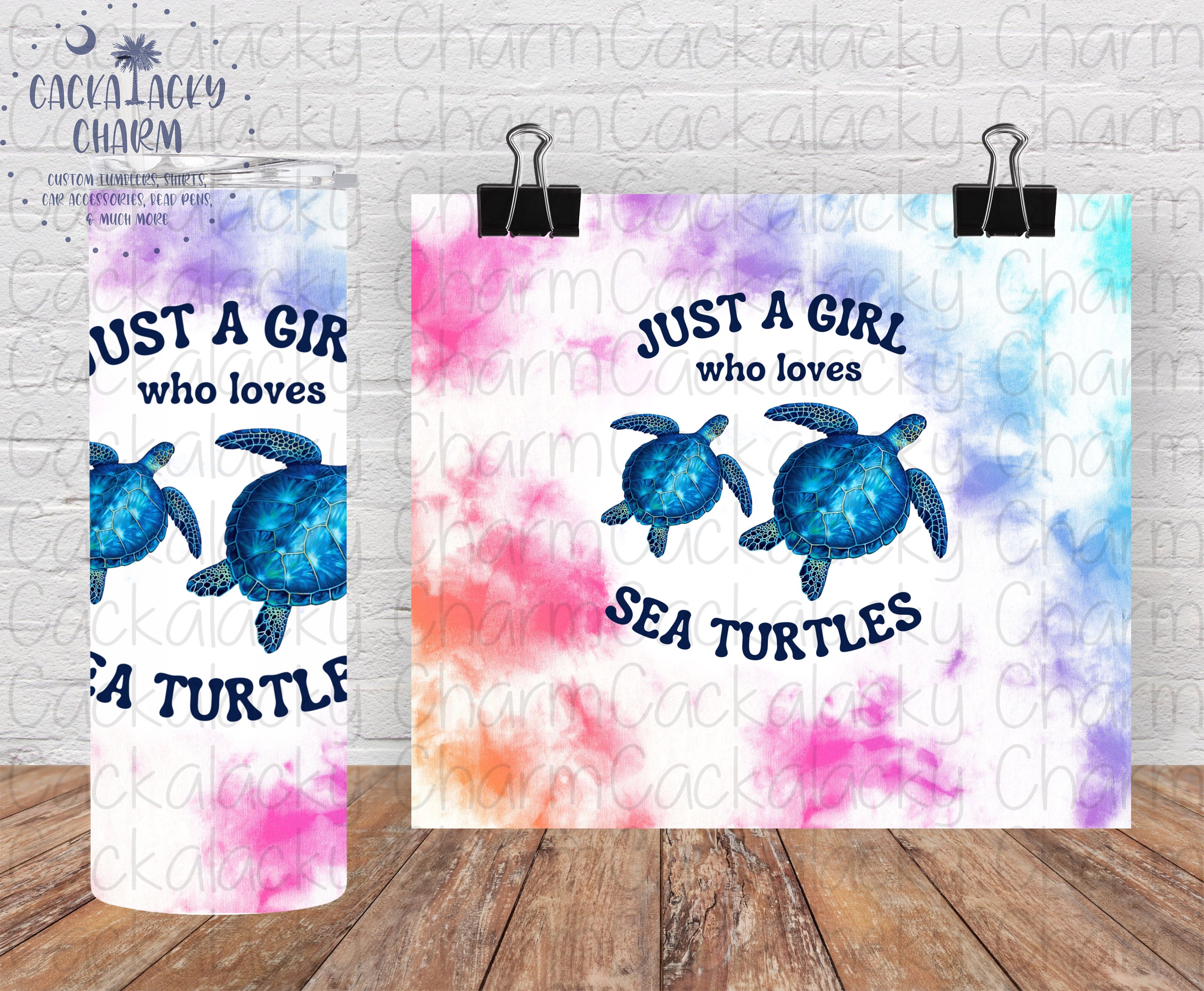 Just A Girl Who Loves Sea Turtles PNG 20 Oz Tumbler Design - Etsy